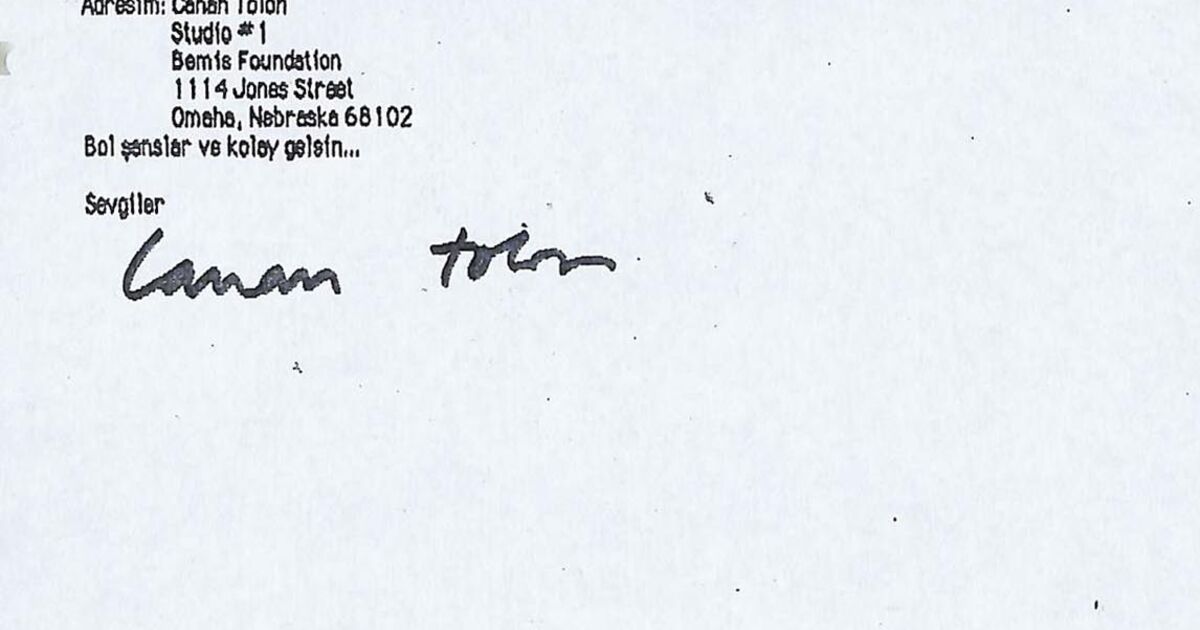 Salt Research: Canan Tolon'un Zeynep Rona'ya yolladığı, bienale ...