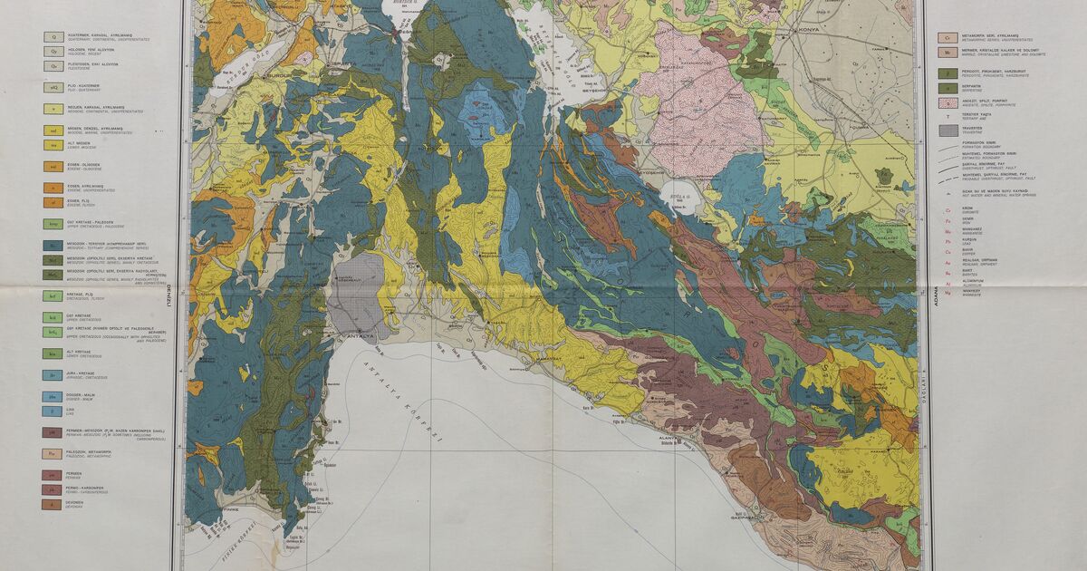 Salt Research: Türkiye jeolojik haritası, Konya - Geological map of ...