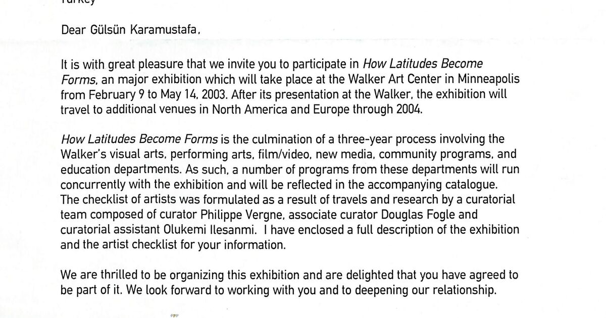 Salt Research: Kathy Halbreich'in, Gülsün Karamustafa'ya yolladığı "How ...