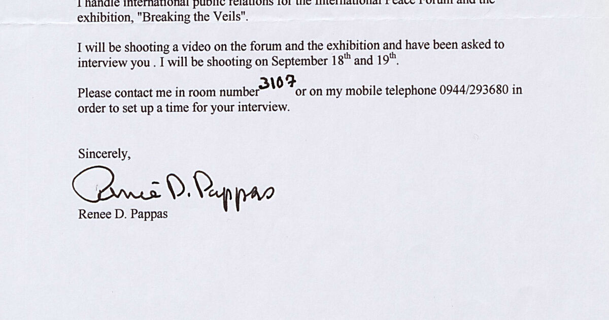 Salt Research: Renee D. Pappas'ın Tomur Atagök'e gönderdiği mektup ...