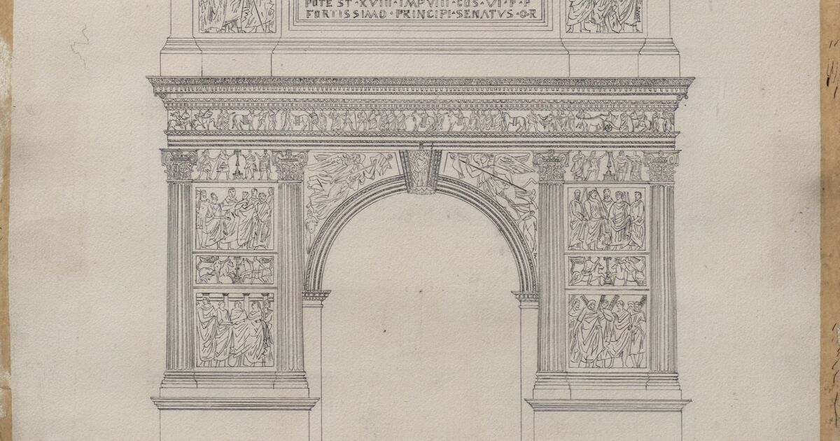 Salt Research: Trajan Zafer Takı çizimi - Drawing of Trajan Triumphal Arch