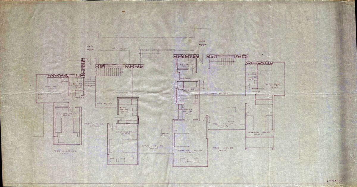 Salt Research: Burgazada'daki Kamhi-Grünberg Evi birinci kat planı ...