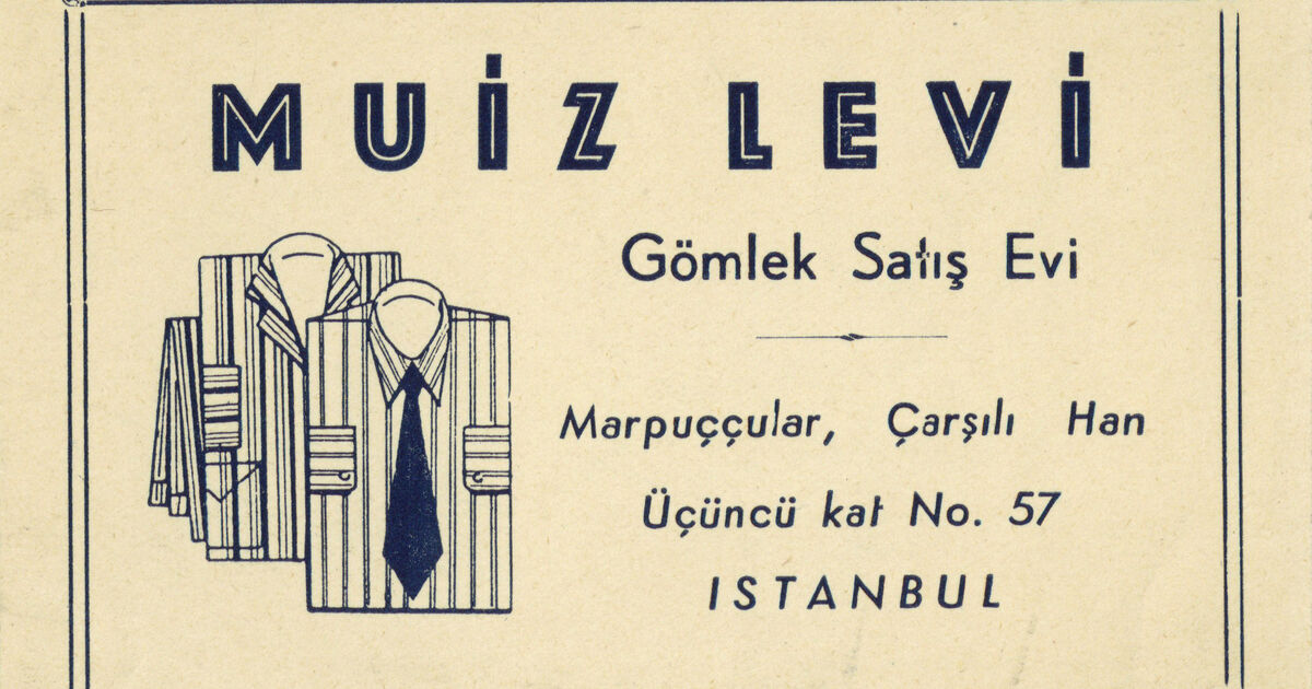 Salt Research: Muiz Levi - Gömlek Satış Evi
