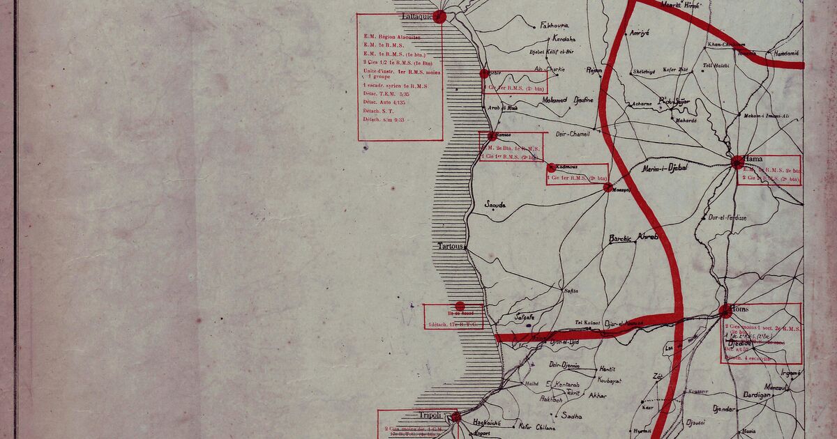 Salt Research: Map of secretly allocated troops of the ‘Armée Française ...