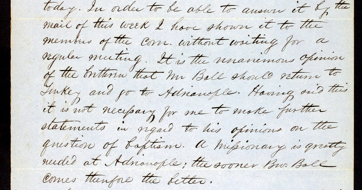 Salt Research: Letter, to the Rufus Anderson, from Tillman C. Trowbridge