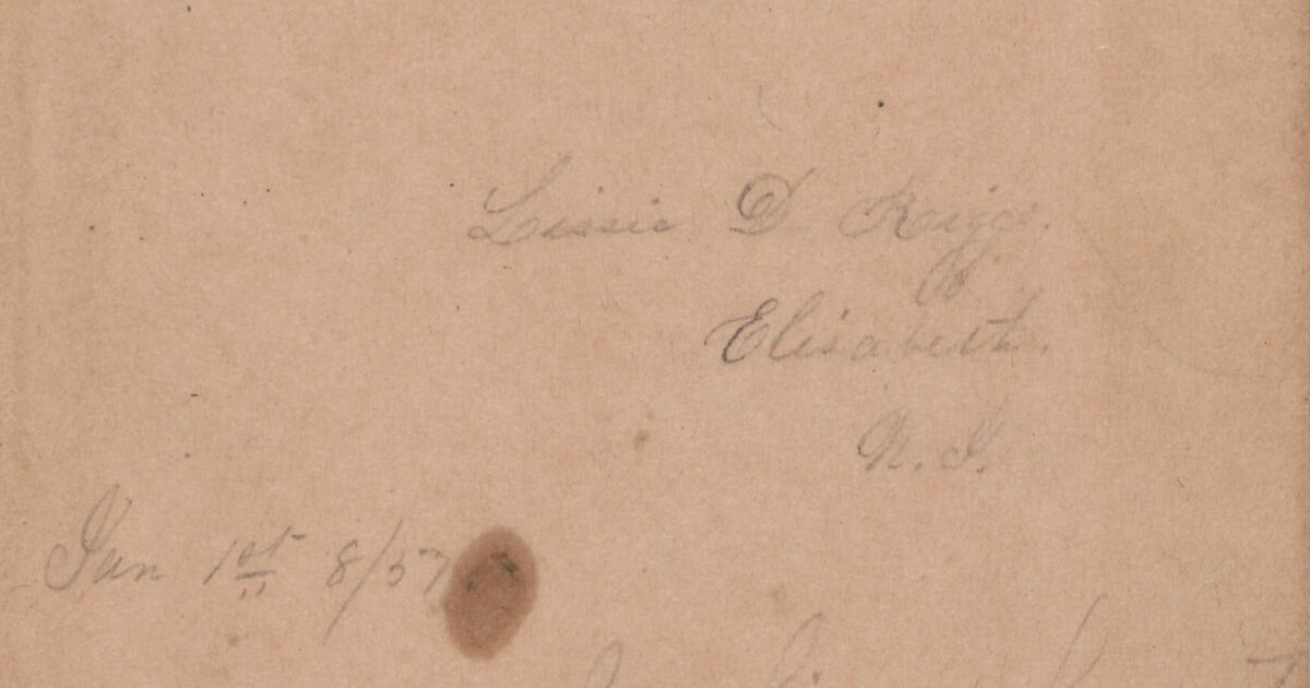 SALT Research: Daily register of Elizabeth Riggs, 1857