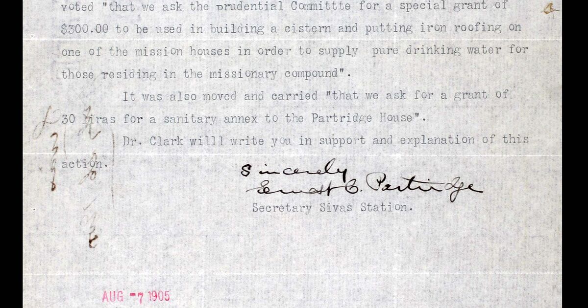 Salt Research: Letter, to Committee ad Interim, Constantinople, from ...