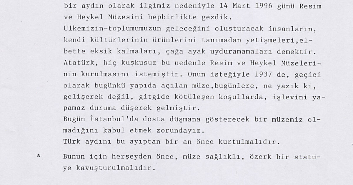 Salt Research: İstanbul Resim ve Heykel Müzesi'nin mevcut koşulları ve ...