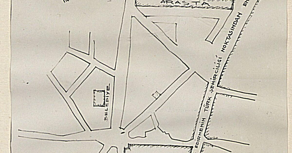 SALT Research: Yıkılan eski Edirne haritası - Map of old Edirne