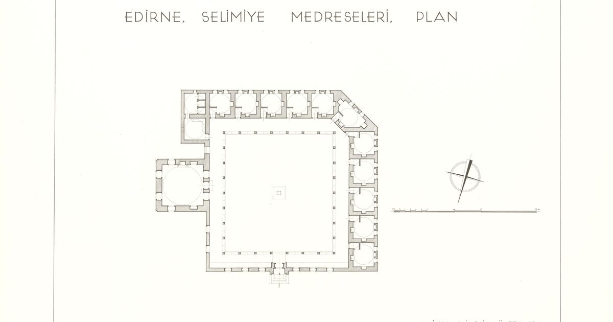 Salt Research: Edirne Selimiye Medreseleri plan - Plans of Selimiye ...