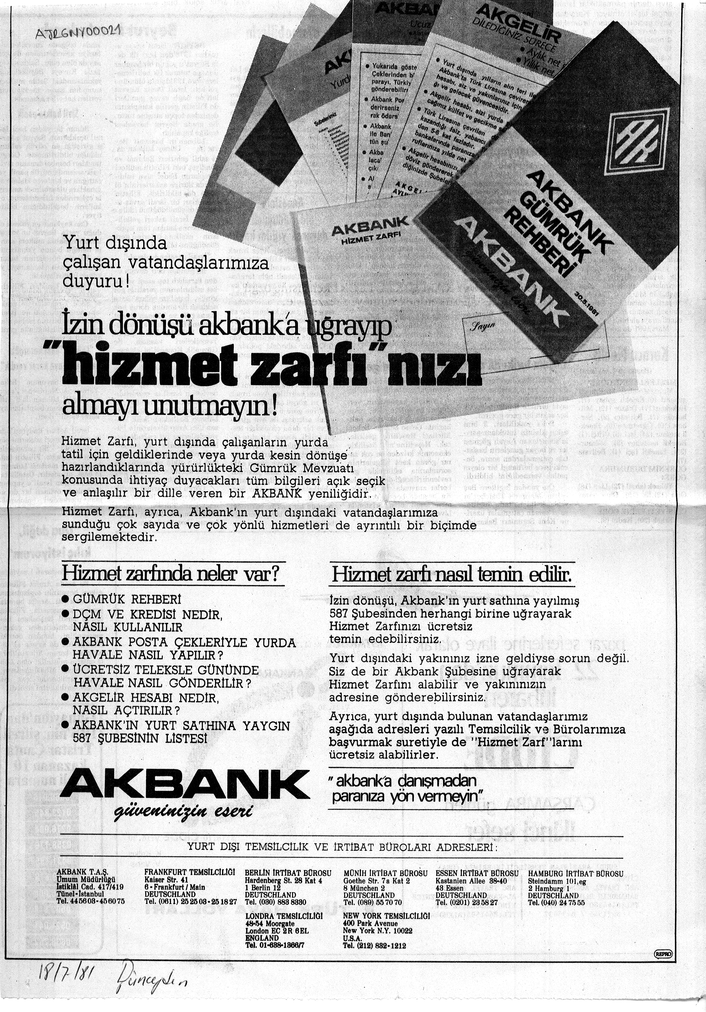 Salt Research: Akbank, reklam. Yurt dışında çalışan vatandaşlarımıza ...