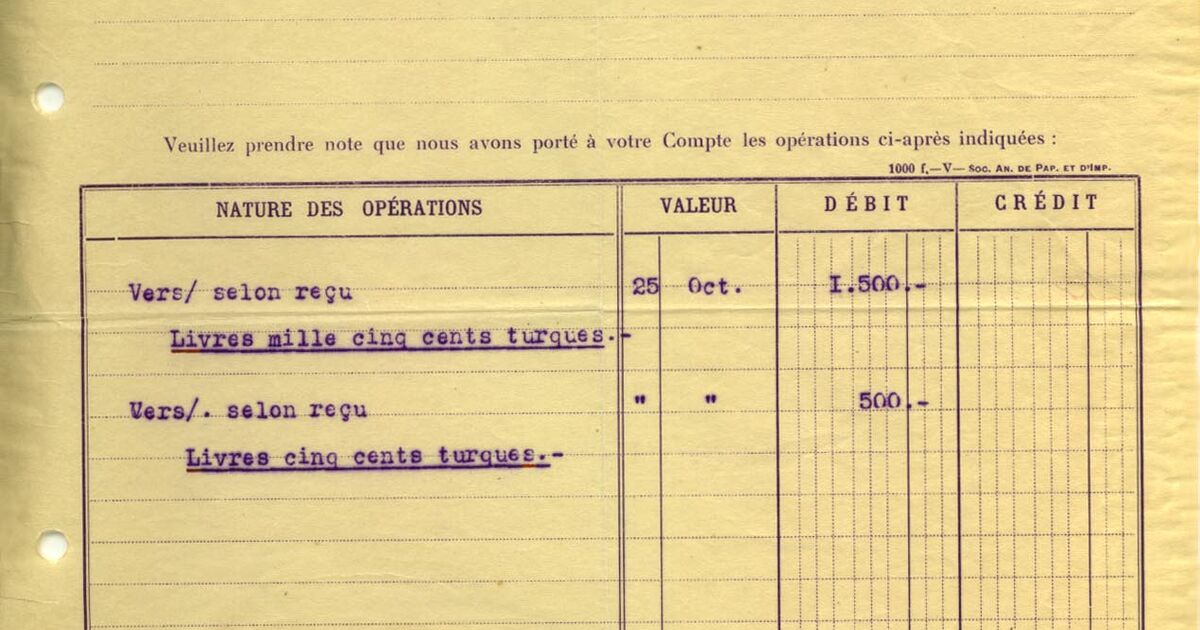 Salt Research: M. Franko & Cie. Banque & change [Compte de Alaiyeli ...